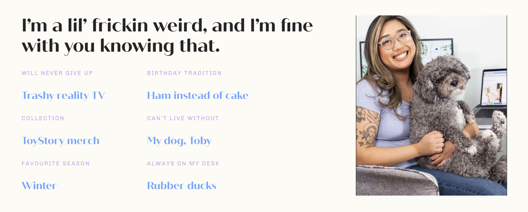 How To Add Personality To Your About Page - betweenthelinescopy.com