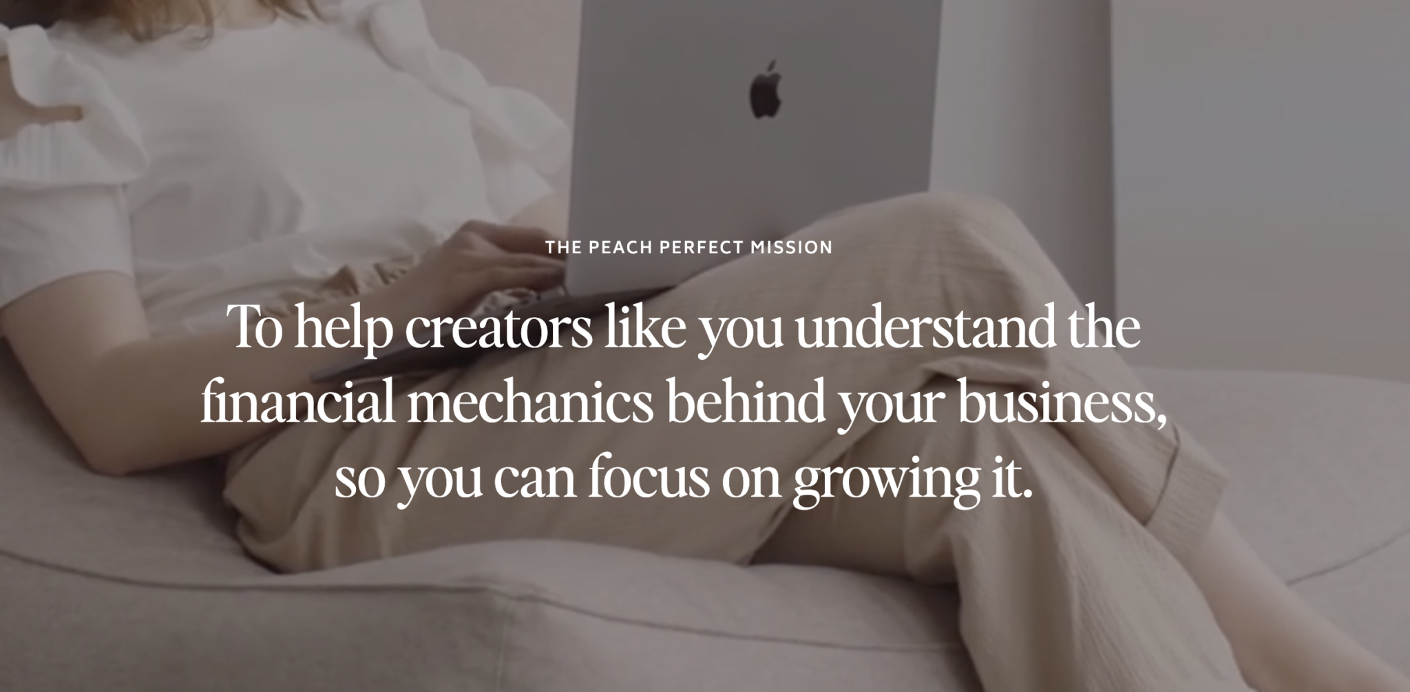 The Peach Perfect Financials Website Copy Project - betweenthelinescopy.com